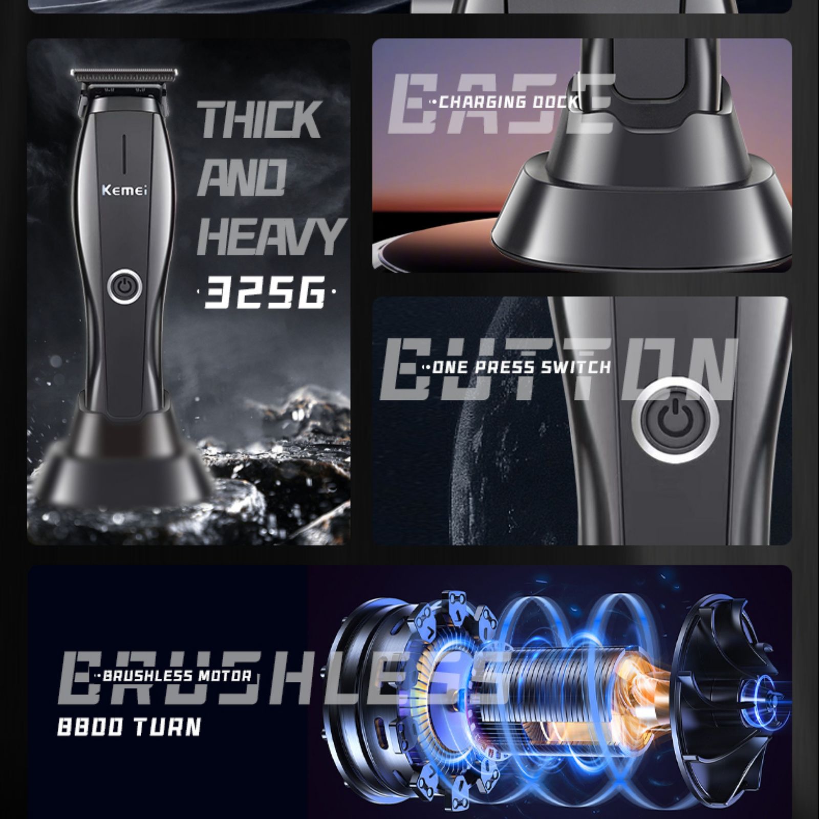 ماشین اصلاح موی سر و صورت کیمی مدل KM-2295 - فروشگاه اینترنتی بیان اسکین