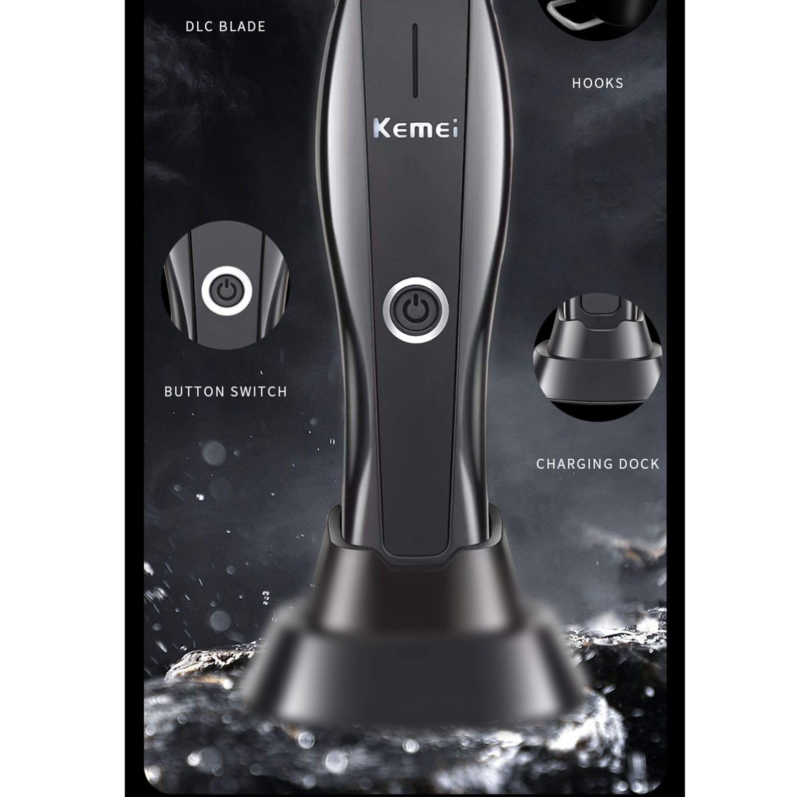 ماشین اصلاح موی سر و صورت کیمی مدل KM-2295 - فروشگاه اینترنتی بیان اسکین